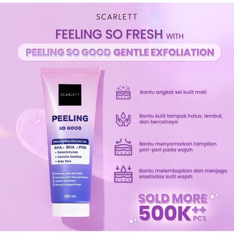 Jual Scarlett Whitening Peeling Gel Peeling So Good Eksfoliasi Wajah untuk Mengangkat Sel Kulit ...
