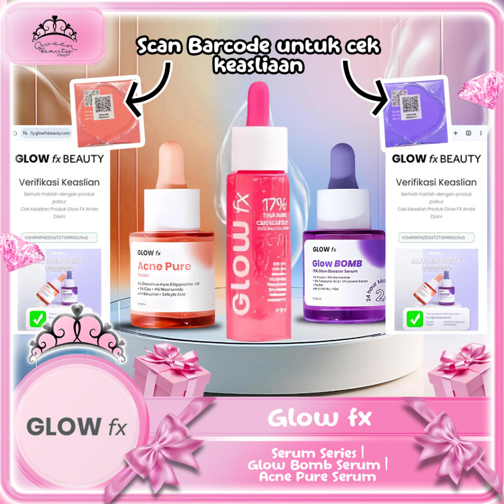 Jual GLOWFX (ADA BARCODE UNTUK CEK KEASLIAN PRODUK) GlowFx Serum Series ...