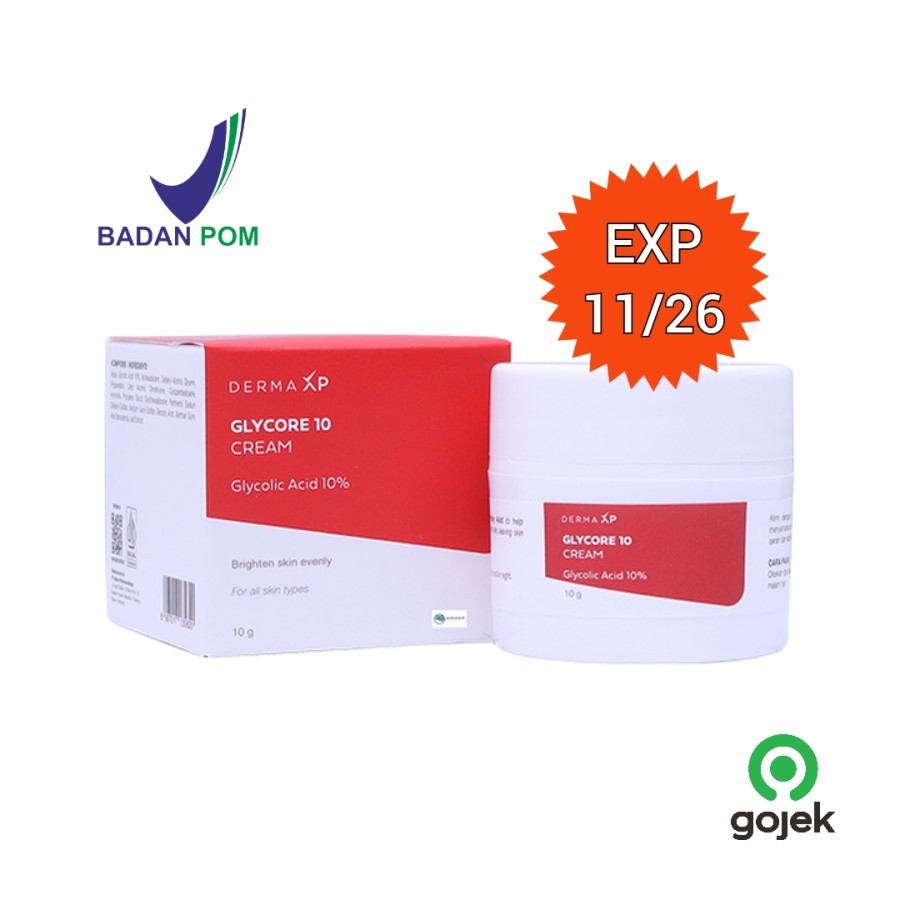 Jual Derma Xp Glycore 10 Cream Glycolic Acid 10% Pencerah Wajah dan ...