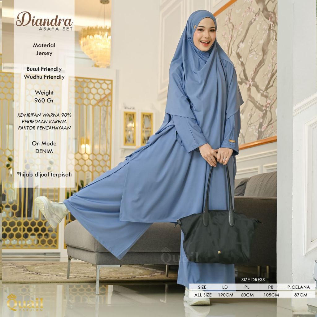 Jual Quail Hijab - Diandra One Set Kulot | Baju Lesti | Oversize Jumbo ...