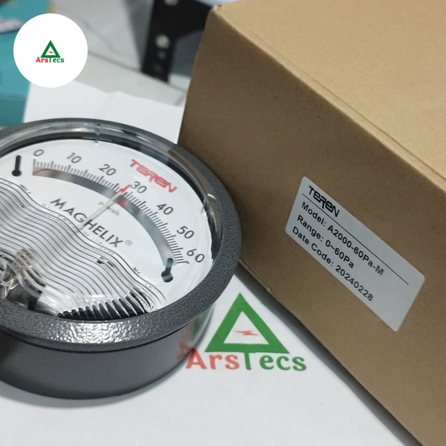 Jual Pressure Gauge Maghelix TEREN 0-60 Pascals Model A2000-60Pa-M ...
