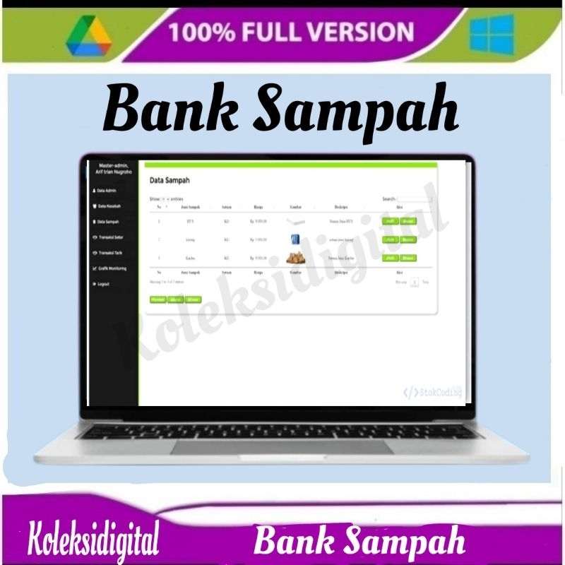 Jual Aplikasi Source Code Bank Sampah Berbasis Web | Shopee Indonesia