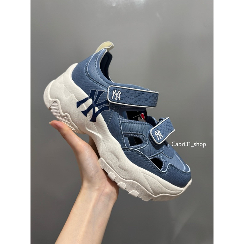 Jual Sepatu Sandal MLB Bigball Chunky Denim Unisex | Shopee Indonesia