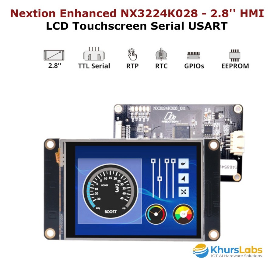 Jual Nextion Enhanced NX3224K028 - 2.8'' HMI LCD Touchscreen Serial ...