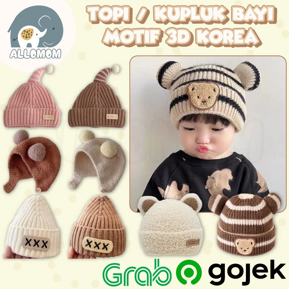 Jual Topi Baby Korea / Kupluk Bayi Aksesories Rambut Anak Lucu Rajut ...