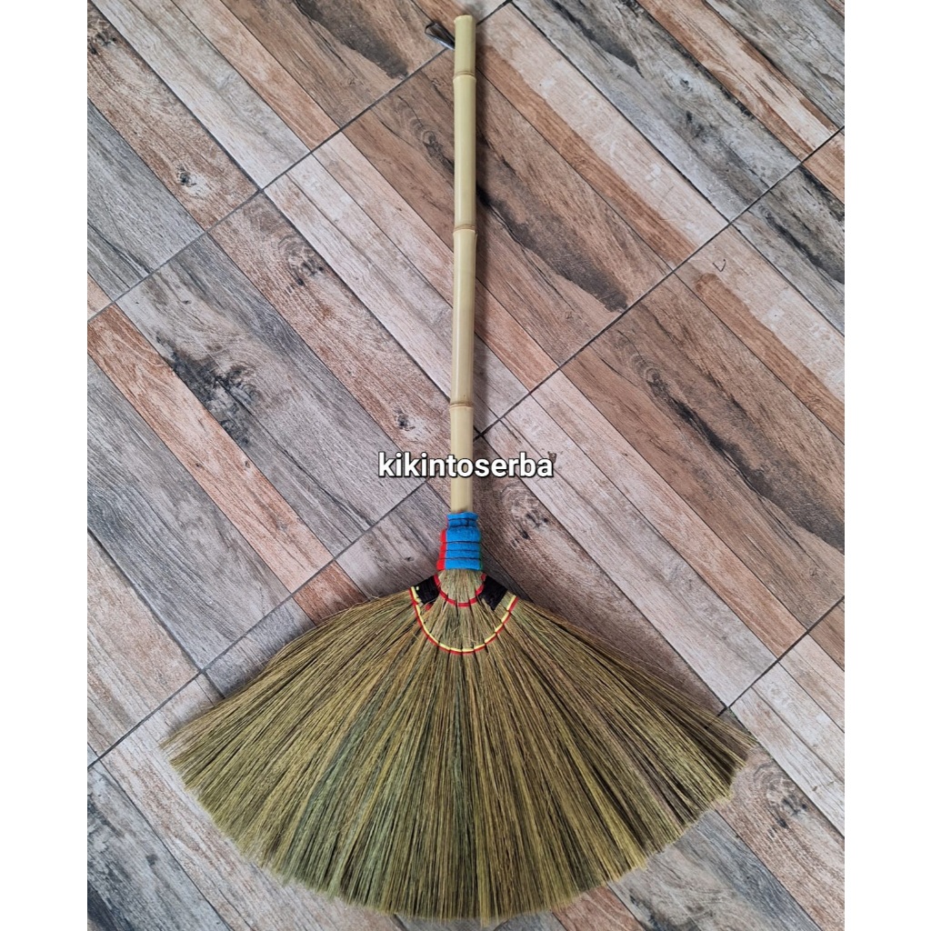 Jual sapu lantai tebal rayung ijuk jerami gagang bambu | Shopee Indonesia
