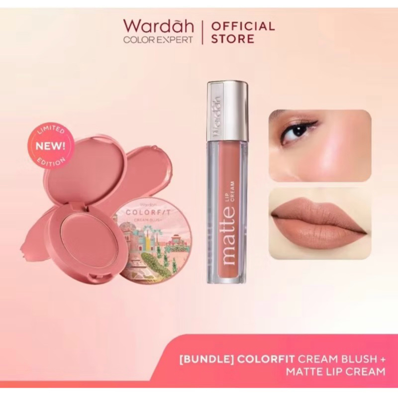 Jual Wardah Colorfit Cream Blush + Matte Lip Bundle | Shopee Indonesia