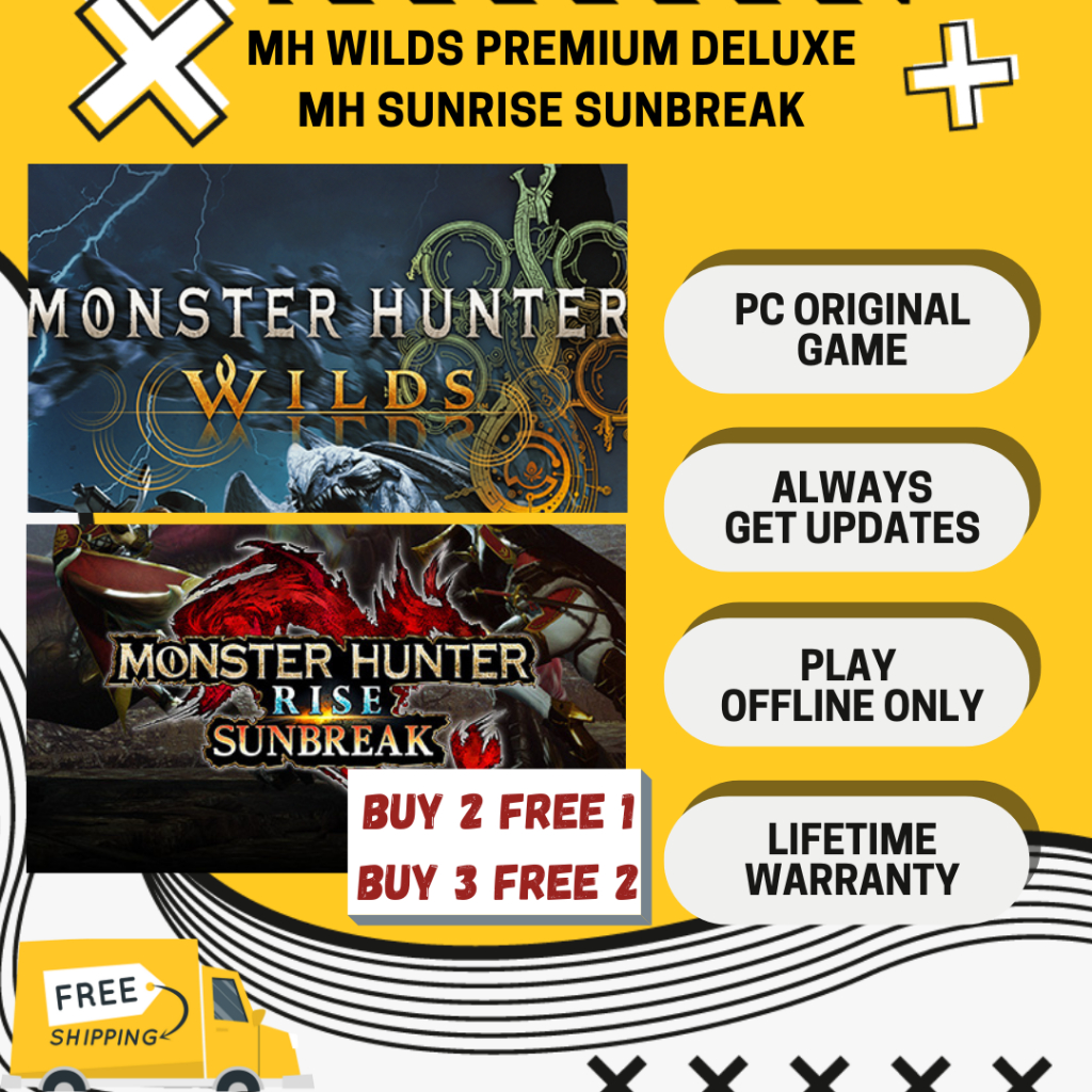 Jual MONSTER HUNTER WILDS PREMIUM DELUXE EDITION + MONSTER HUNTER RISE DELUXE EDITION SUNBREAK ...