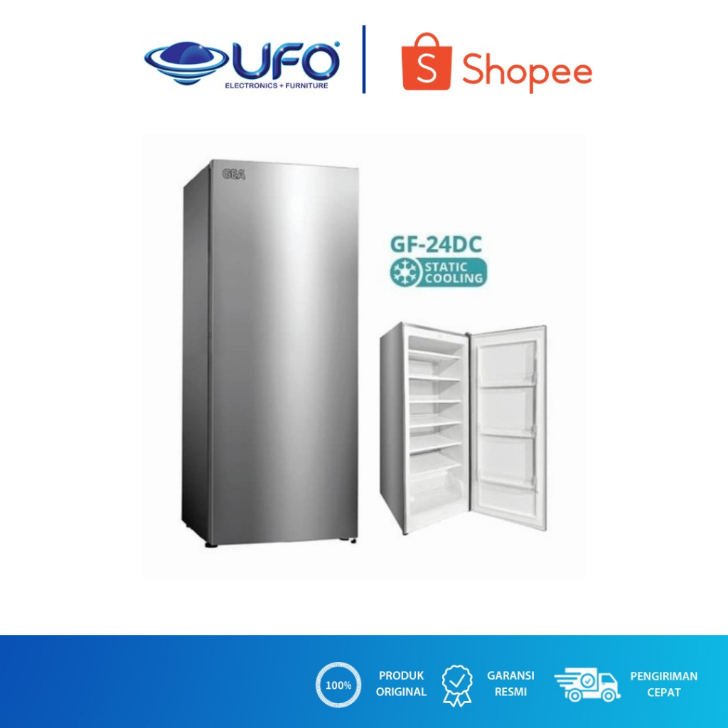 Jual GEA GF24DC UPRIGHT FREEZER | FREEZER BERDIRI 189 LITER | Shopee ...