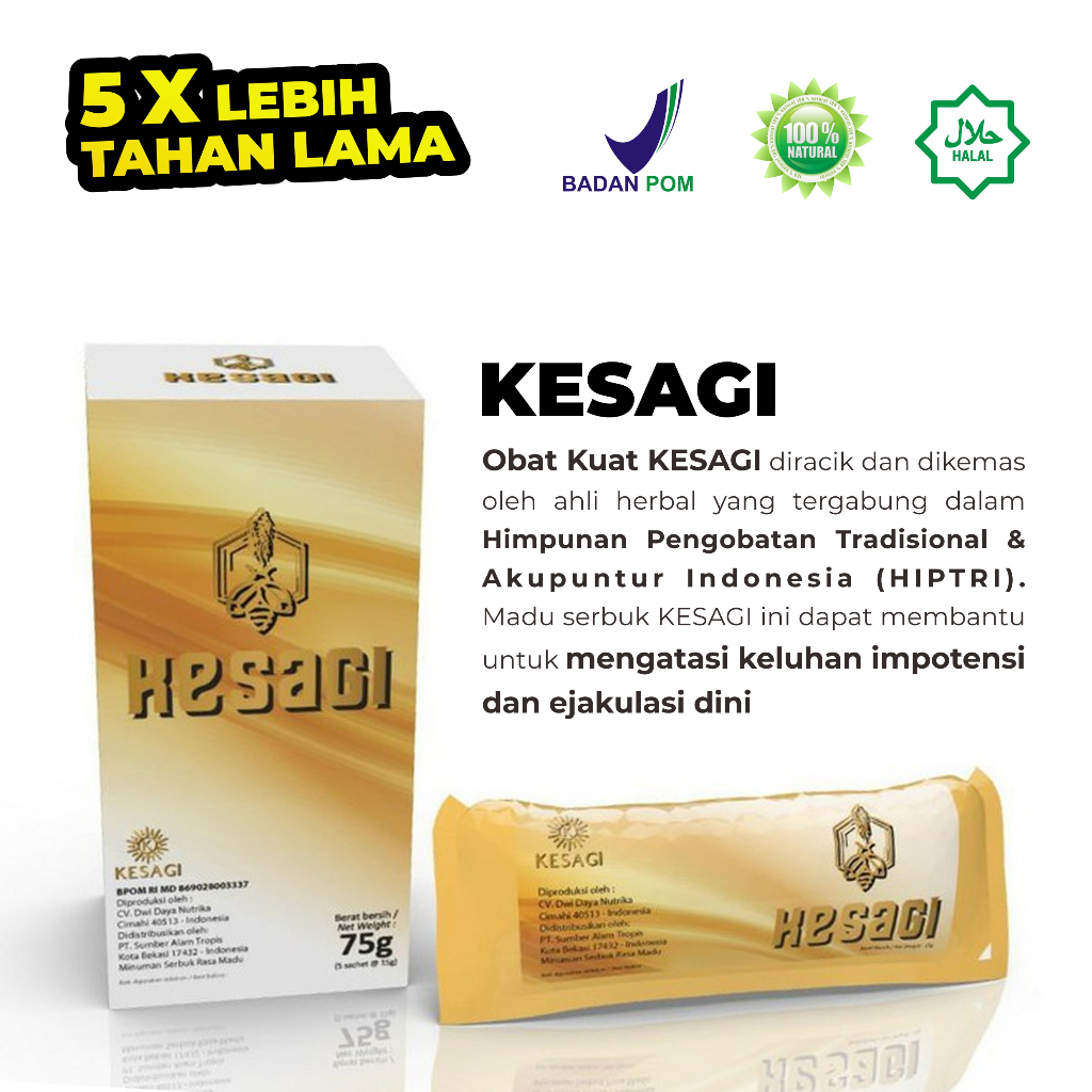 Jual Kesagi Obat Kuat Herbal 1 Box 100% Original Resmi BPOM | Shopee ...
