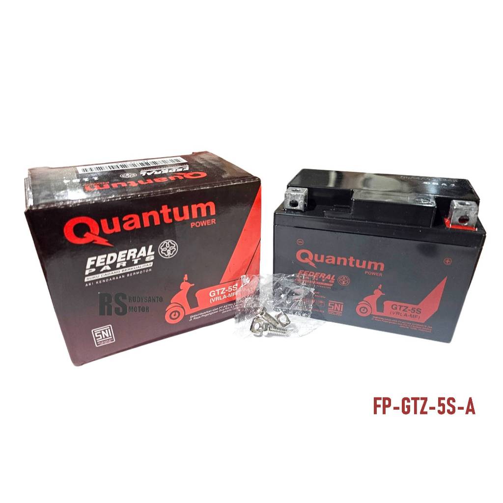 Jual AKI FEDERAL QUANTUM GTZ-5S MF BATTERY ORIGINAL ASTRA QUALITY FP ...