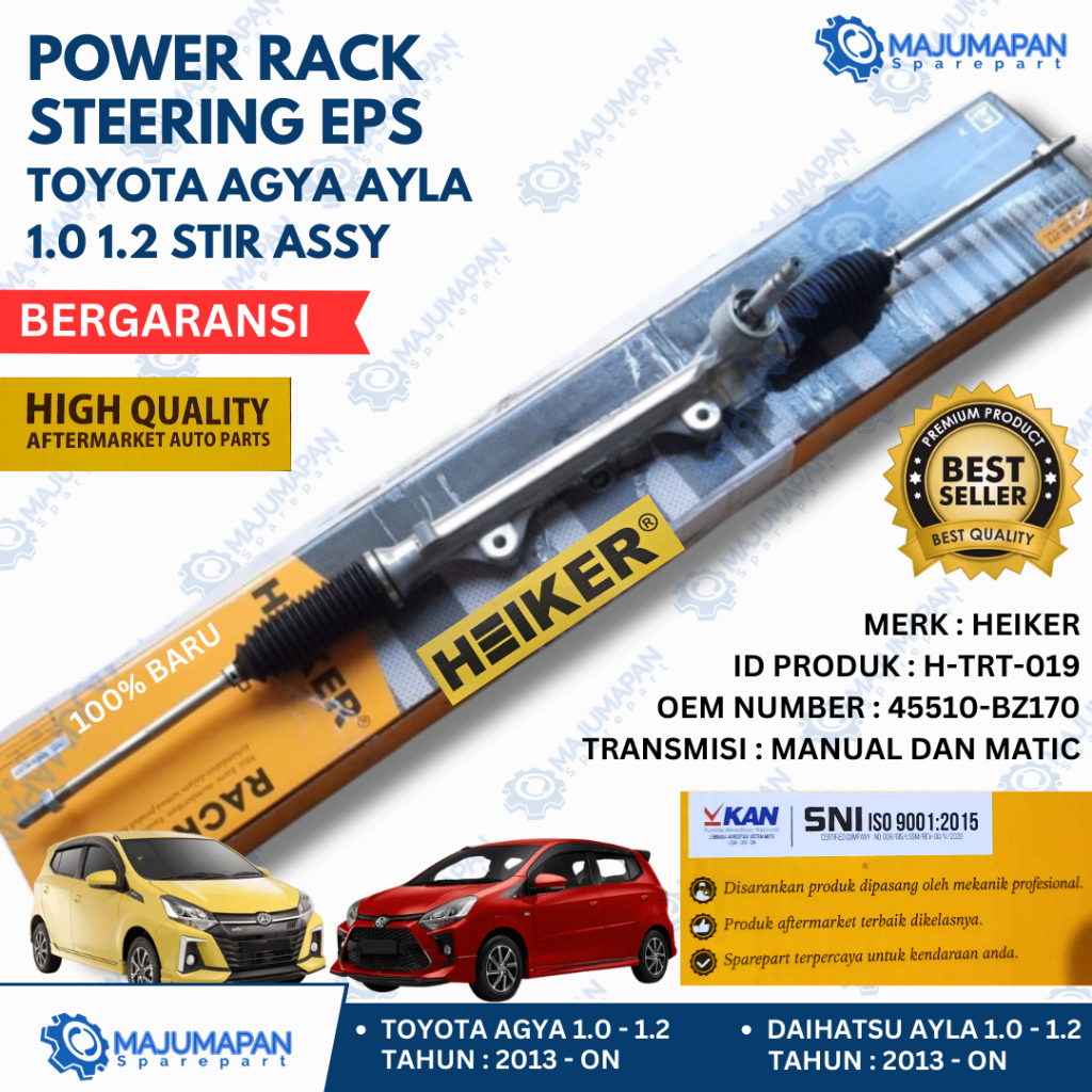 Jual (GARANSI) HEIKER - POWER RACK STEERING EPS TOYOTA AGYA AYLA 1.0 1. ...