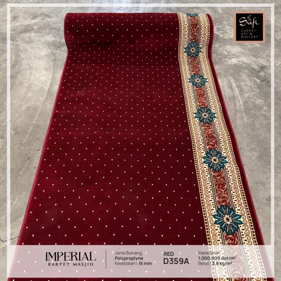 Jual Karpet Masjid Meteran Turki Merah / Red Classic Imperial D359A ...