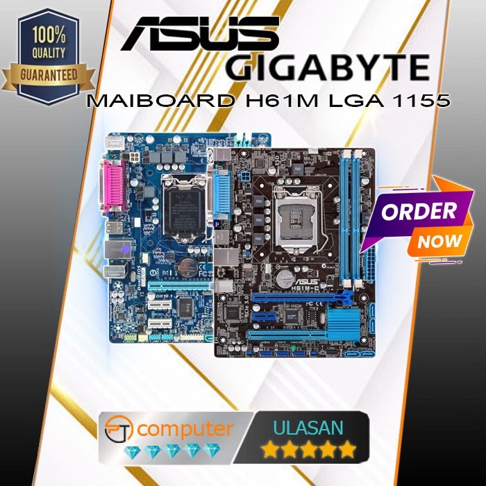 Jual Mainboard H61 Asus Gigabyte Intel Lga 1155 DDR3 | Shopee Indonesia