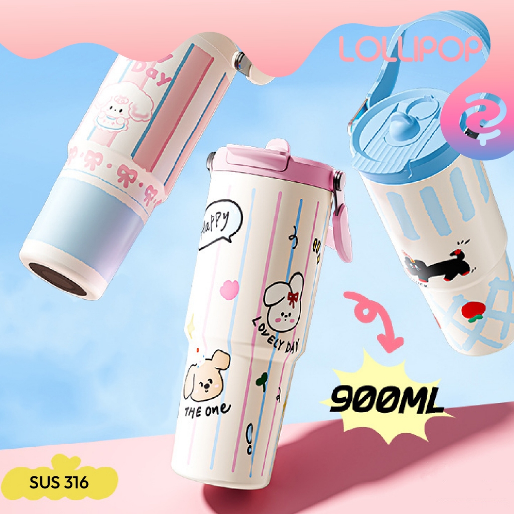 Jual Lollipop - SUS316 Tumbler 900ml (Insulated Bottle | Stainless Steel Cold Tumbler / SUS 316 ...