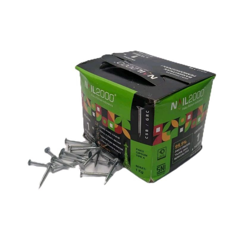 Jual Paku grc nail ukuran 1 inchi per 1 kg full grc triplek gypsum ...