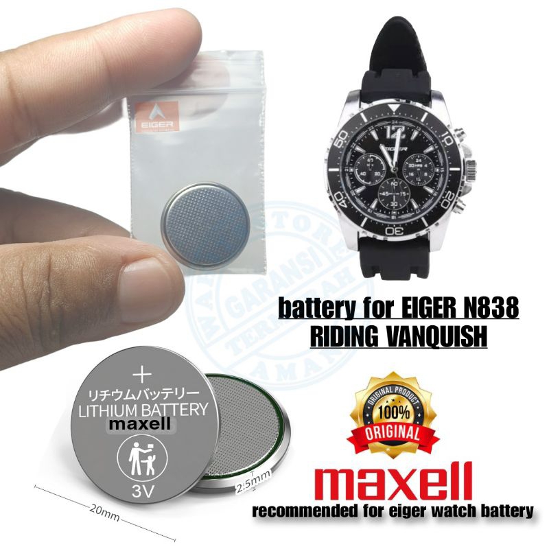 Jual BATERAI JAM TANGAN EIGER VANQUISH N838 ASLI BATTERY PENGGANTI ...