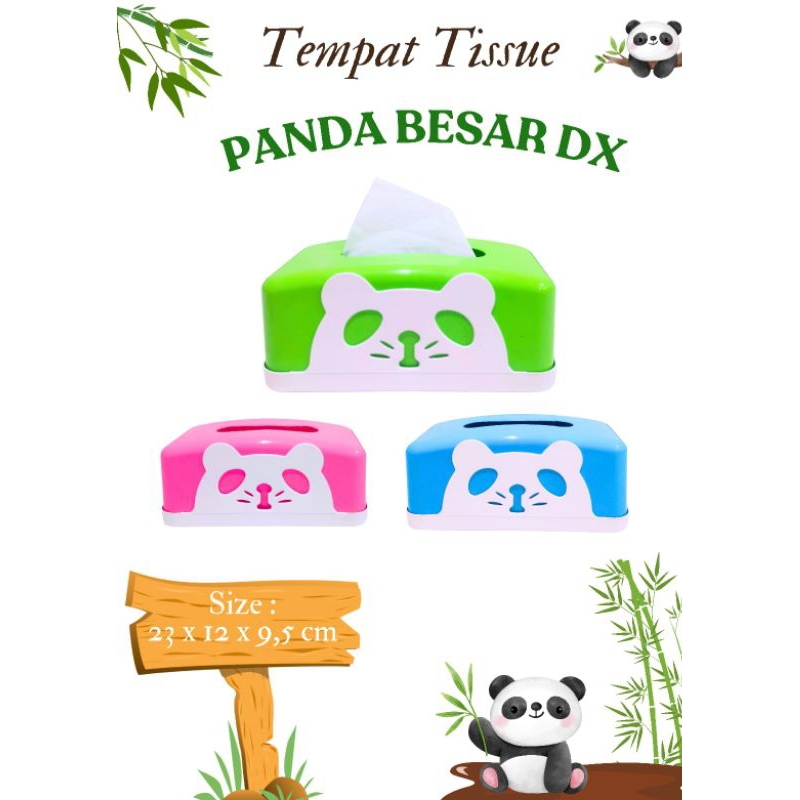 Jual KOTAK TISSUE BESAR PANDA / TEMPAT TISSUE KARAKTER | Shopee Indonesia