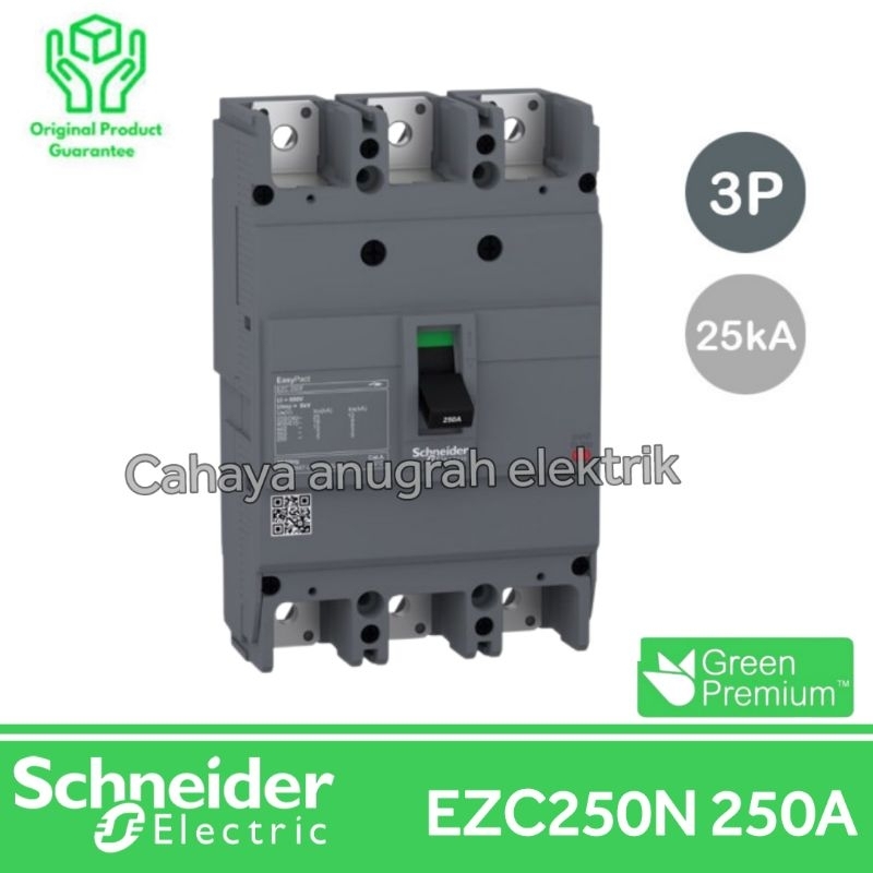 Jual MCCB SCHNEIDER EZC250N 250A 3P MCCB 250 Ampere 3 PHASE NFB 250A ...