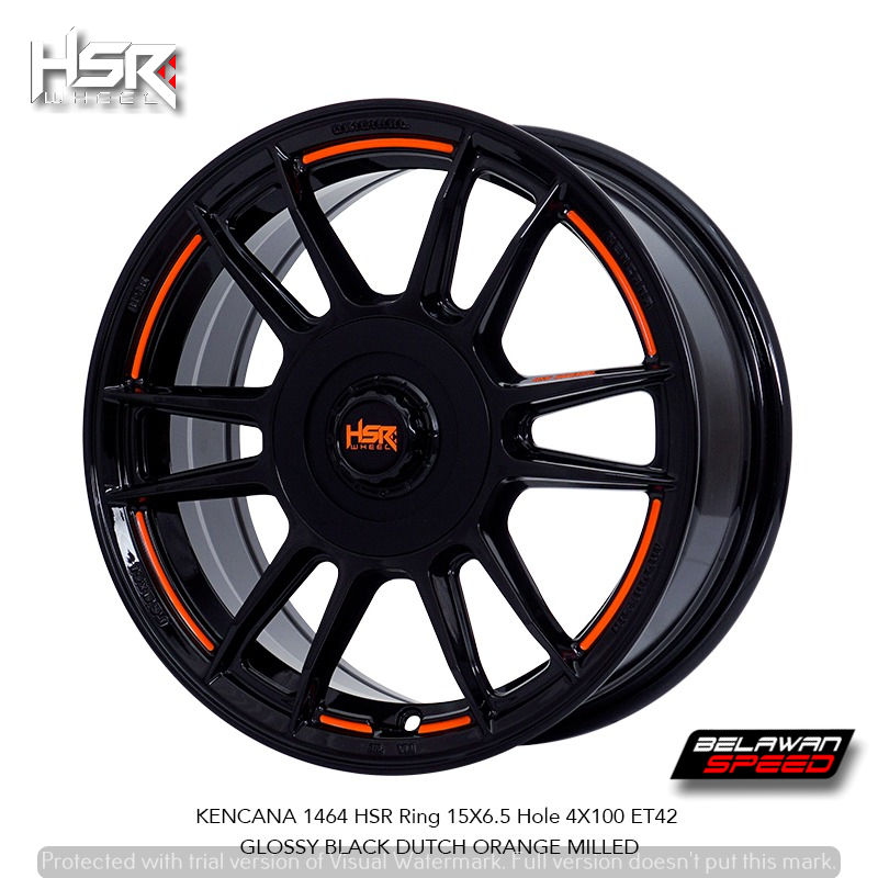 Jual VELG MOBIL HSR KENCANA R15 4X100 GLOSSY BLACK RED RING 15 - HSR ORIGINAL | Shopee Indonesia