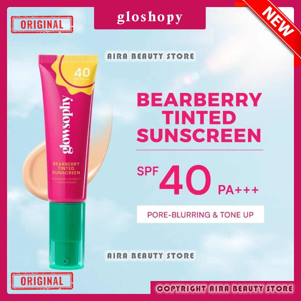 Jual GLOWSOPHY Sunscreen Wajah Efek Tone Up Ringan dipakai Sunscreen ...