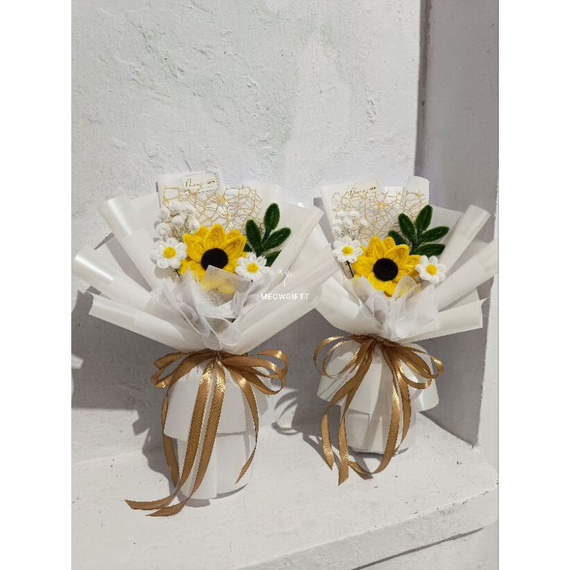 Jual [READY] Single Bouquet Flower | Bouquet Bunga Kawat Bulu | Buket ...