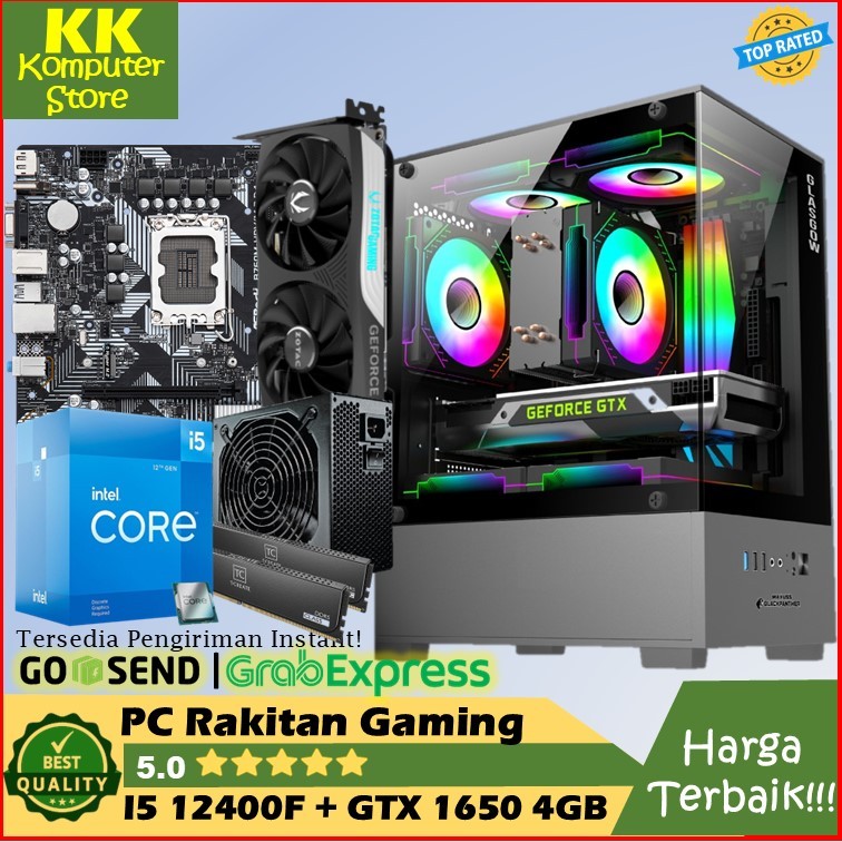 Jual Pc Gaming Intel i5 12400F + GTX 1650 4GB + Ram 8GB + Nvme 256 + Hardisk 500GB [Cpu Only ...
