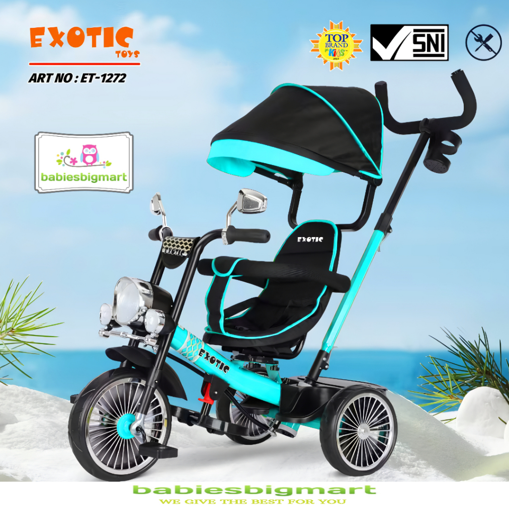 Jual Sepeda Anak Roda 3 Tiga Tricycle Exotic ET 1272 Kursi Bisa Putar ...