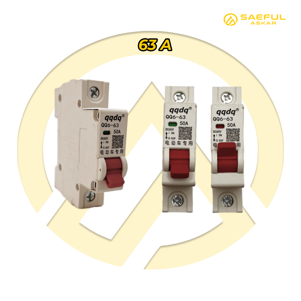 Jual Saklar Pengaman MCB DC 63A Putih Motor Listrik | Shopee Indonesia