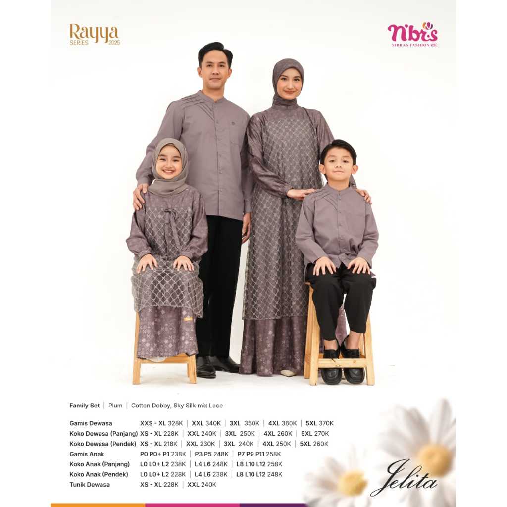 Jual JELITA PLUM GAMIS DEWASA TUNIK DEWASA DAN KOKO DEWASA SARIMBIT NIBRAS 2025 | Shopee Indonesia