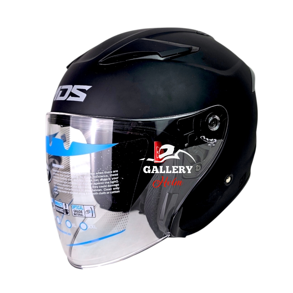 Jual Helm Mds Voltus Solid Hitam Doff | Helm Half Face Single Visor ...