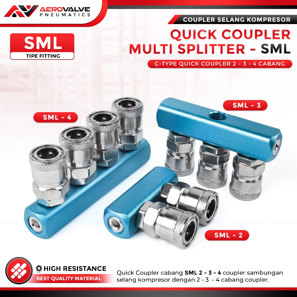 Jual Quick Coupling Cabang Coupler Kopler Sambungan Selang Angin ...