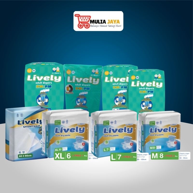 Jual MURAHHH!!!lively Adult Diapers M8/L7/XL6 | Shopee Indonesia