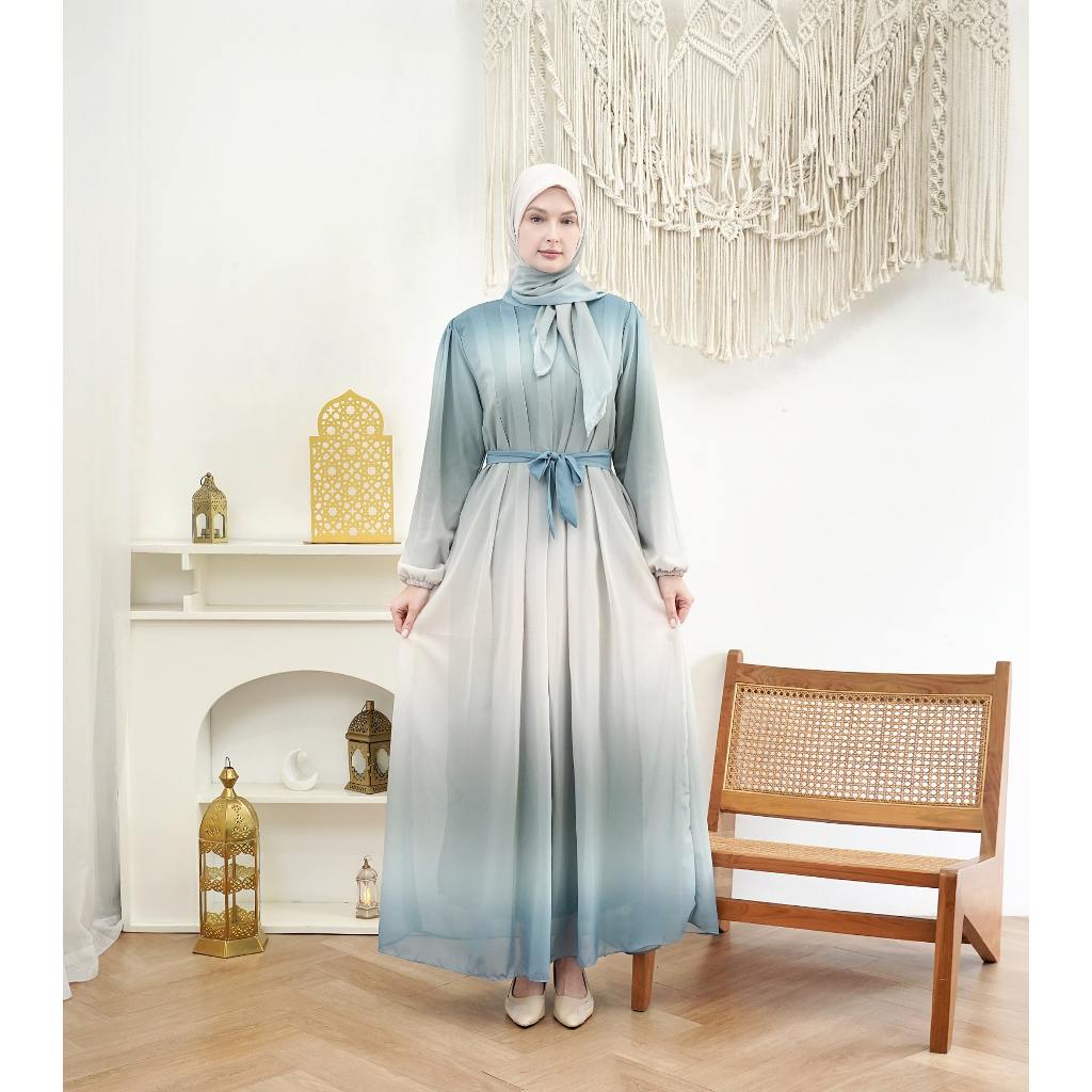 Jual Bellanova Ceruty Motif Gradasi Bunga Baju Lebaran 2025 Free Hijab ...