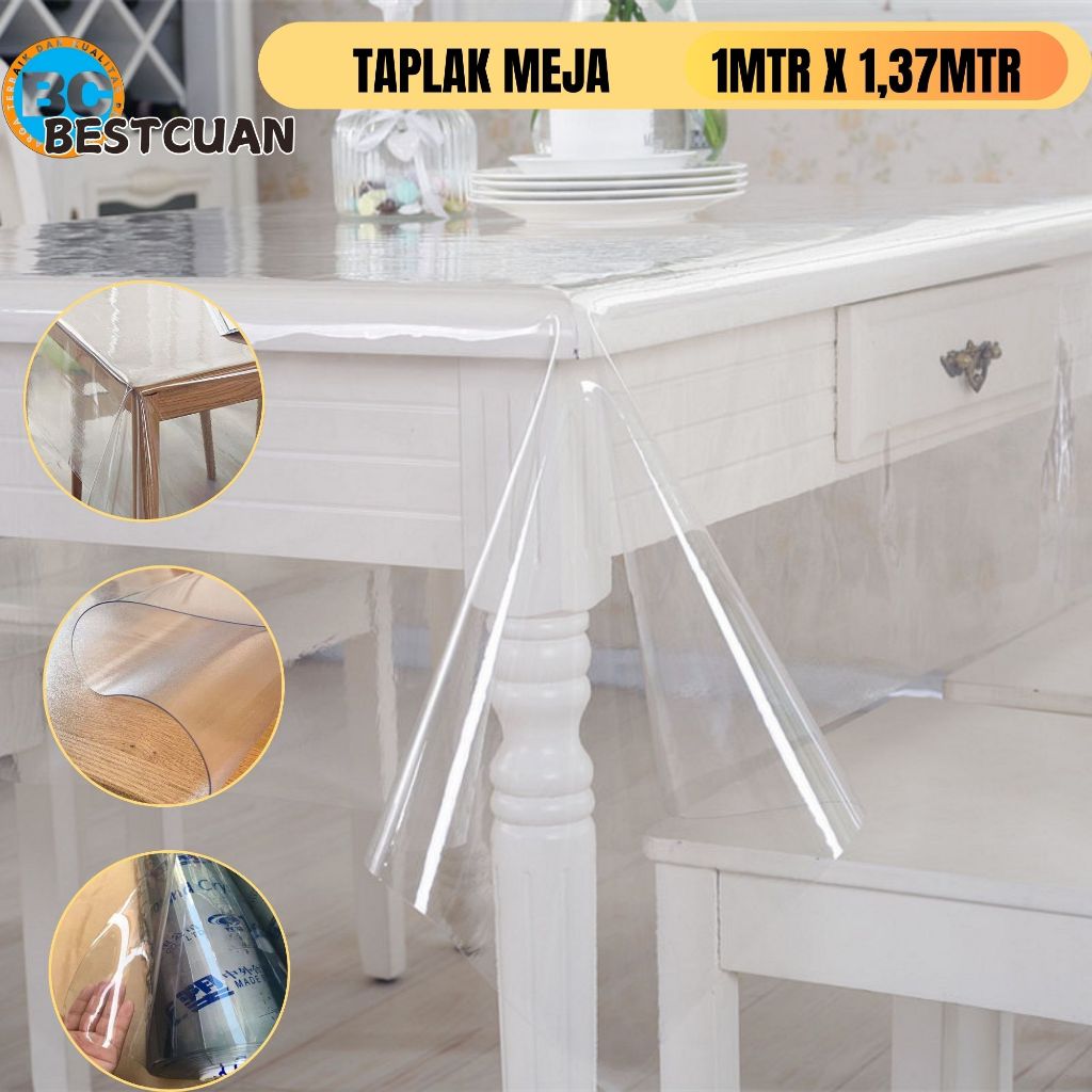 Jual Plastik Mika 0.20 & 0.30 mm 137X1M 2M 3M 4M 5MPVC Taplak Meja bening lentur, Taplak Meja ...