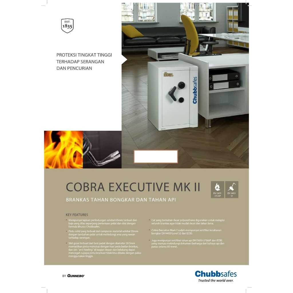Jual Brankas Chubb Cobra Executive MKII size 1 | Shopee Indonesia