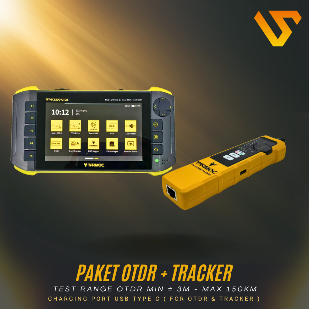 Jual Paket lengkap FO dan RJ45 LAN tool Tarmoc TFT-SC5200-OTDR dan ...