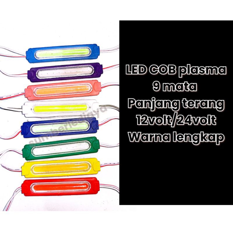 Jual lampu LED COB plasma 9 mata 12 volt 24 volt lampu kolong truk bus motor mobil | Shopee ...
