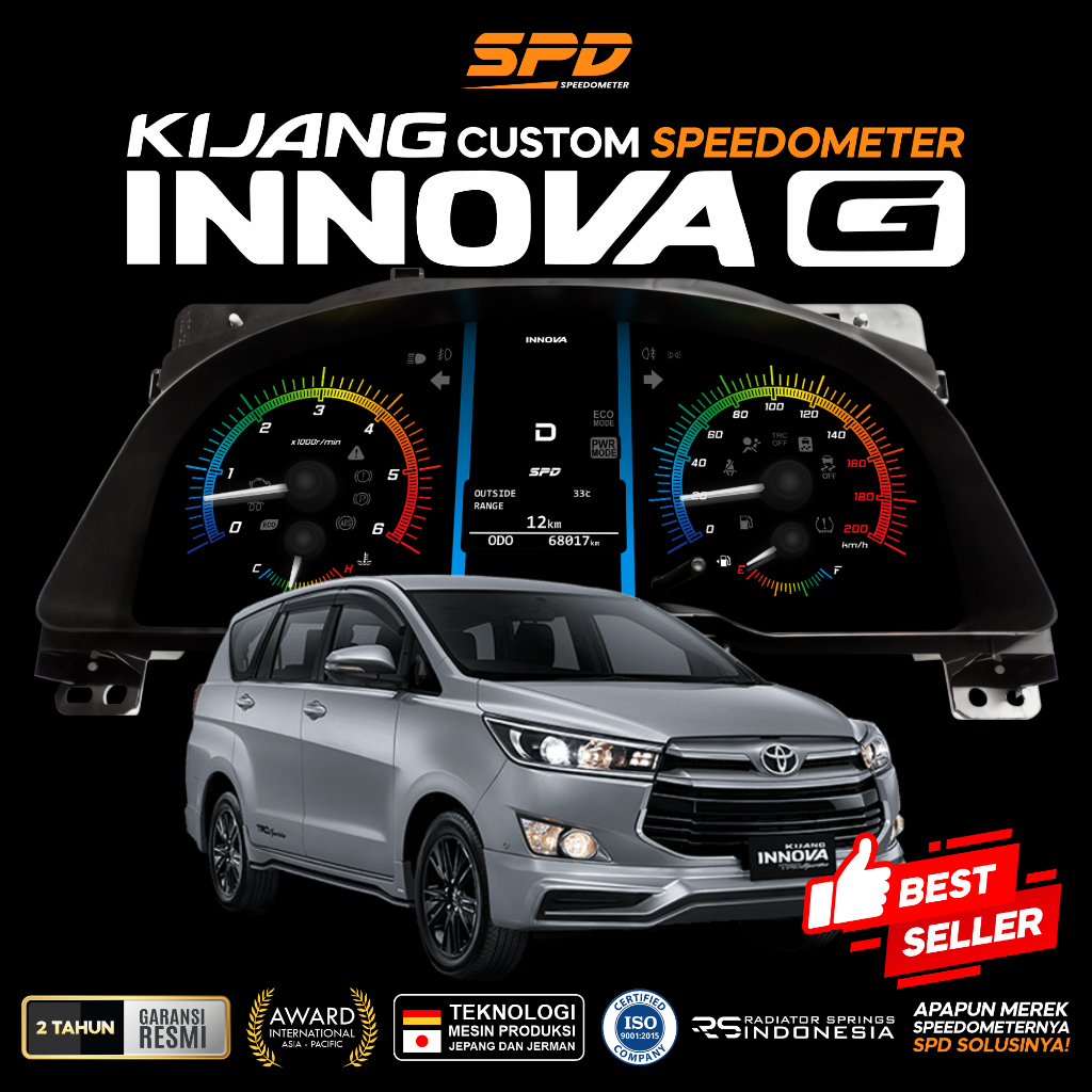 Jual PANEL SPEEDOMETER CUSTOM TOYOTA INNOVA REBORN TIPE G GARANSI 2 ...