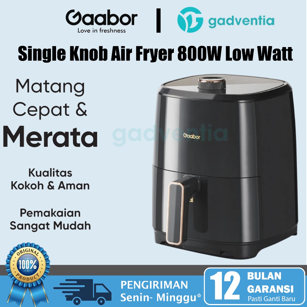 Jual Gaabor Air Fryer 4L Mesin Penggorengan Tanpa Minyak 800W Low Watt ...