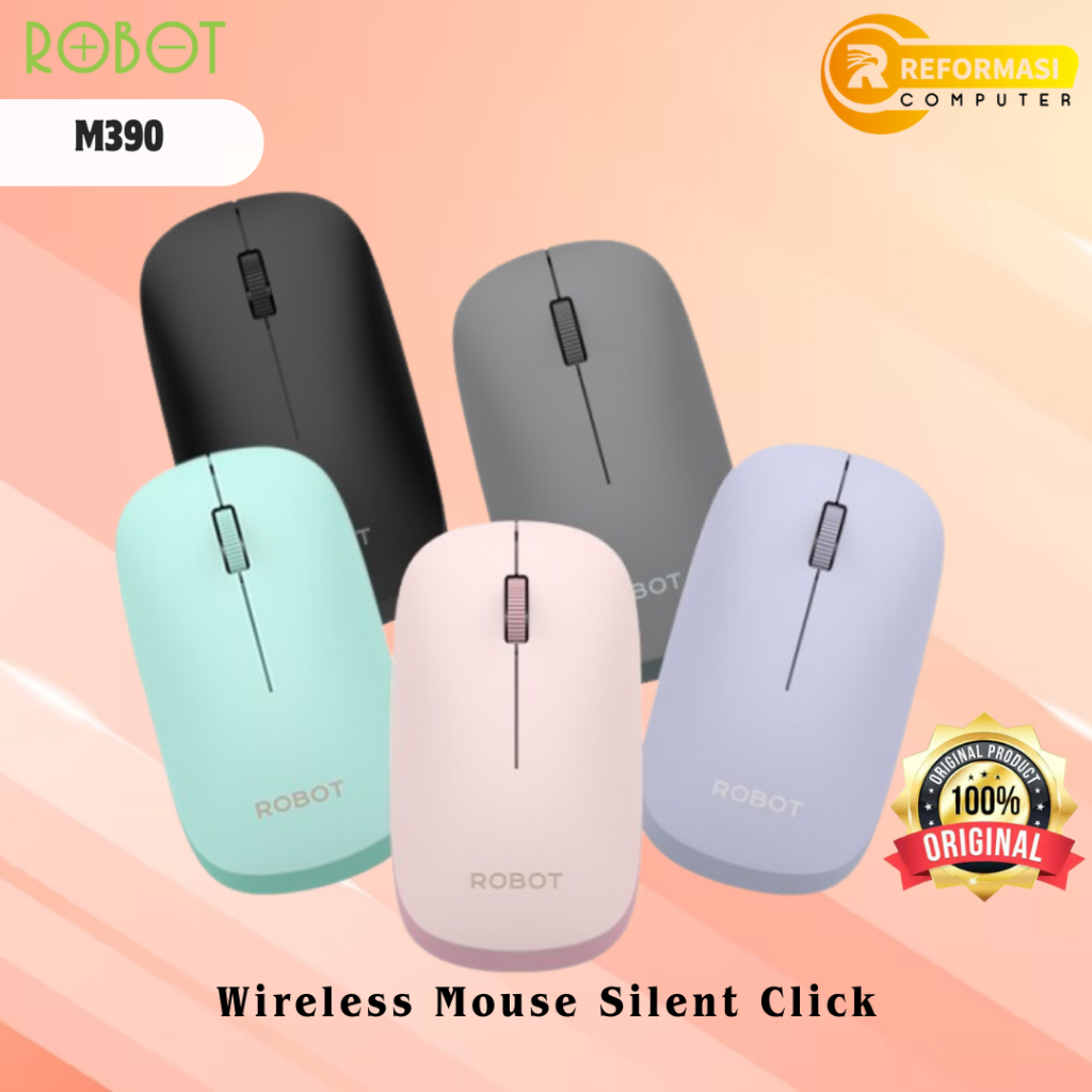 Jual ROBOT Mouse ROBOT M390 Wireless Mouse Silent Click Garansi 1 Tahun | Shopee Indonesia