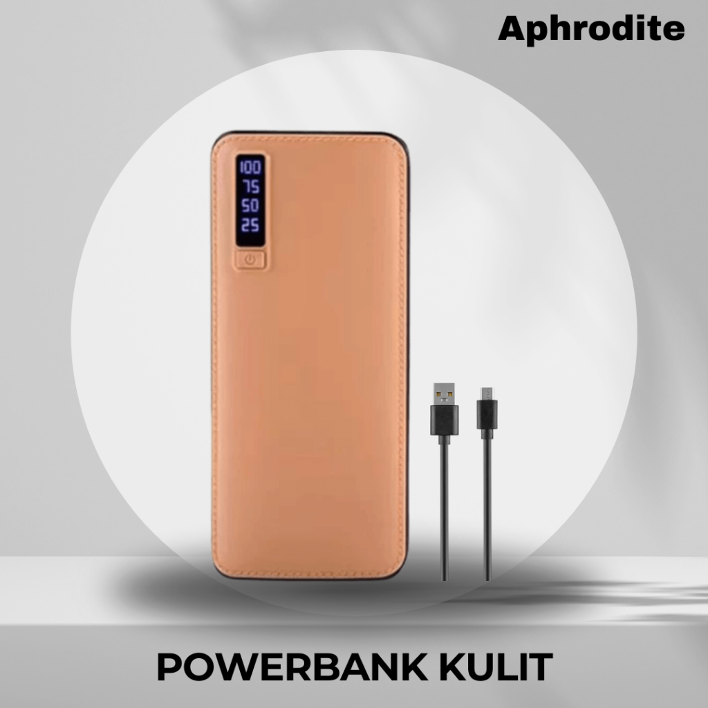 Jual POWER BANK MODEL KULIT 3 USB FAST CHARGING DESIGN ELEGAN 10000mAh ...