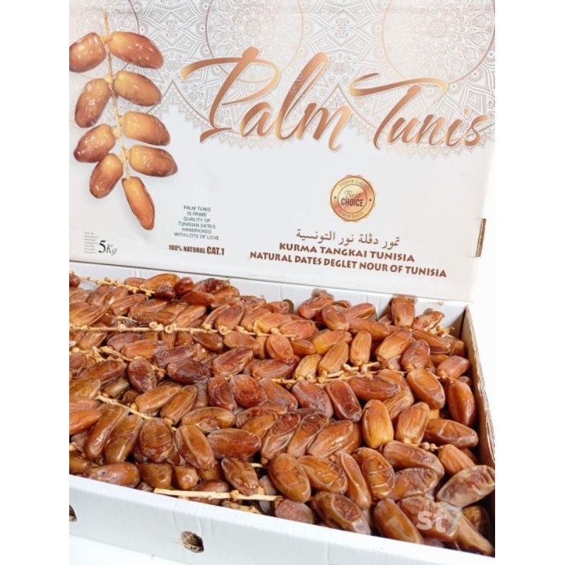 Jual Kurma Tunis Tangkai 1 dus isi 5kg | Shopee Indonesia