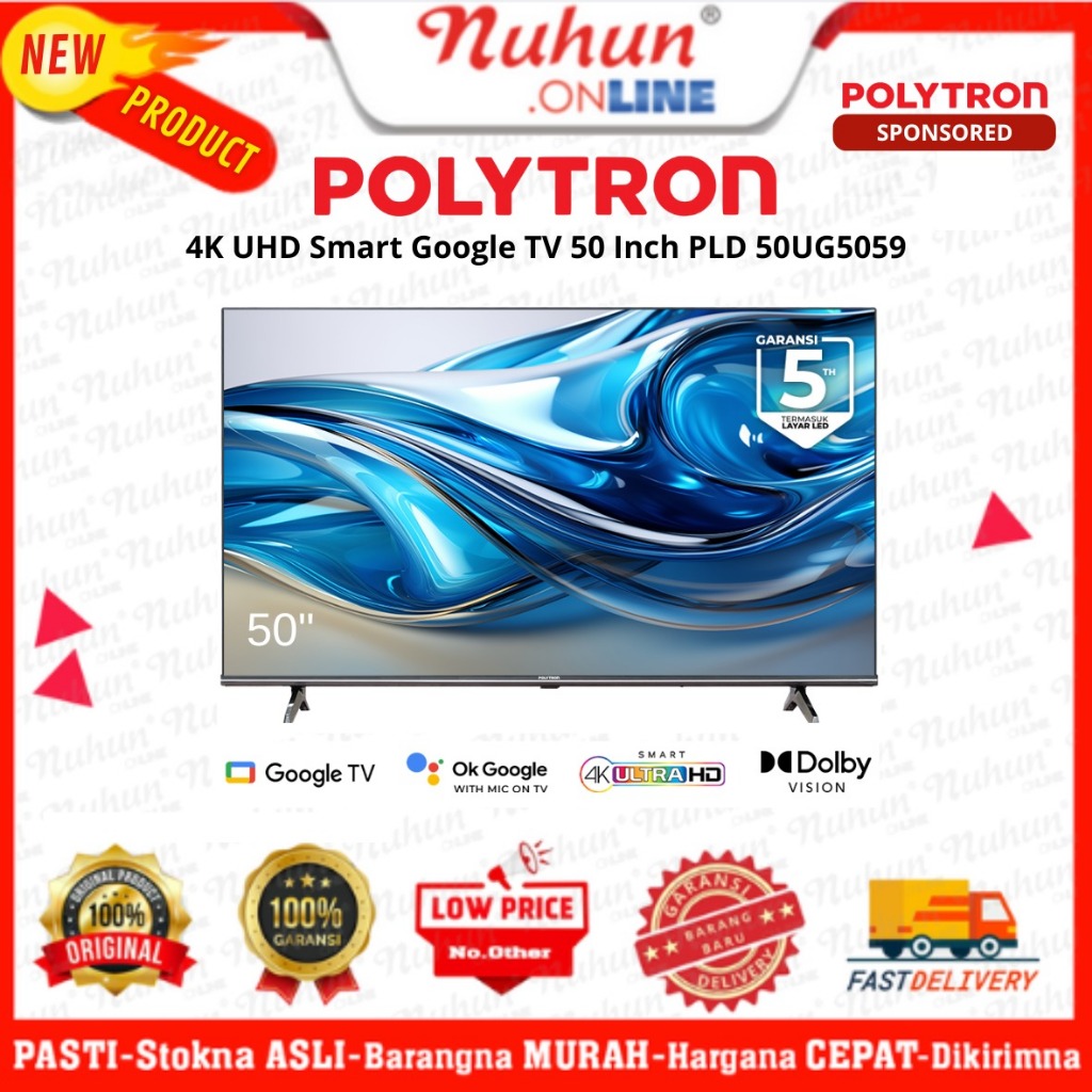 Jual Polytron Smart Google TV 4K PLD 50UG5059 | Shopee Indonesia