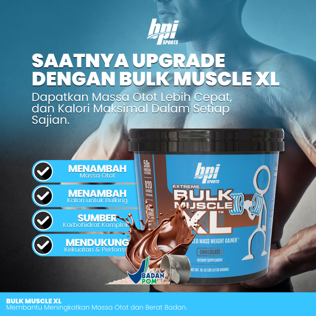 Jual BPI Sports Extreme Bulk Muscle XL 10 Lbs Weight Mass Gainer | Shopee Indonesia