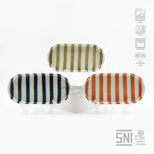 Jual Opus One Piring Keramik Oval Line-Tastic Playdate 22x11cm 20041 ...
