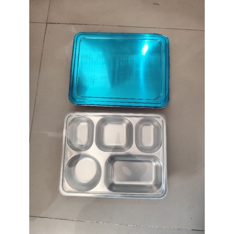 Jual Food tray Stainless steel/Ompreng/Tempat makan siang gratis ...