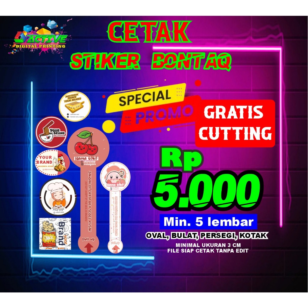 Jual CETAK STIKER BONTAQ CROMO GRATIS CUTTING | Shopee Indonesia