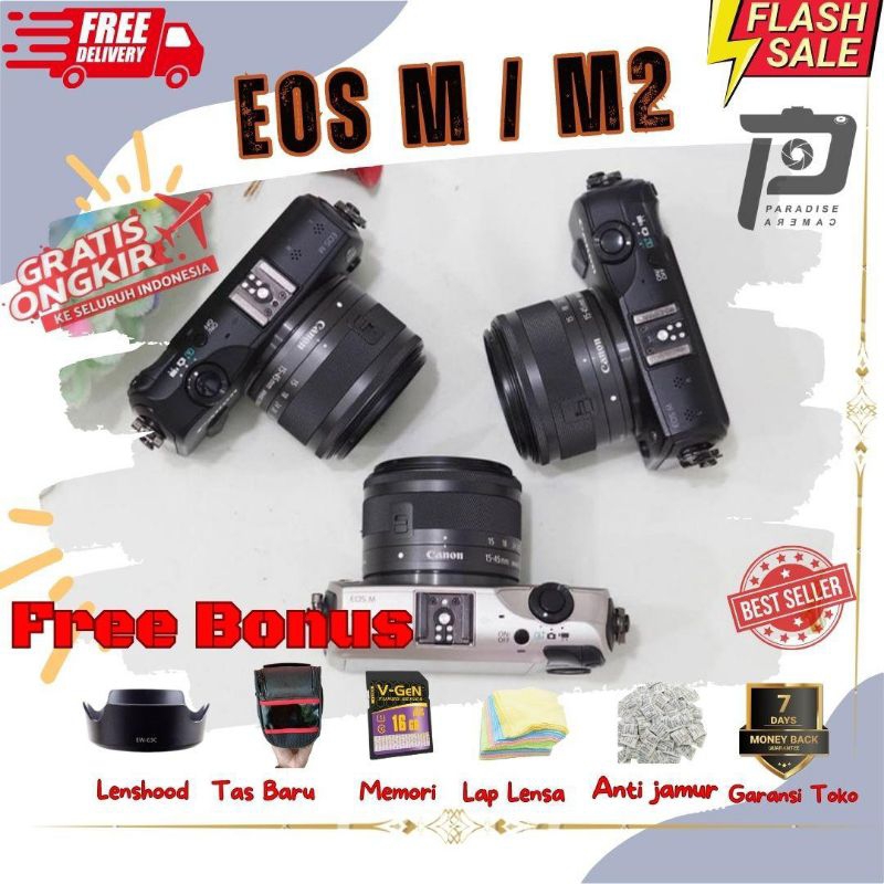 Jual Canon EOS M2 Mulus Full Bonus Dan Bergaransi | Shopee Indonesia
