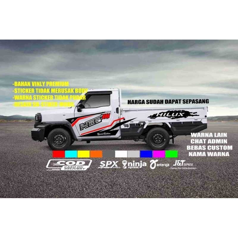 Jual promo stiker mobil hilux Rangga Hilux Triton Strada Navara single ...